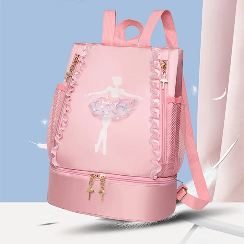 Girls-Ballerina-Bag-Kids-Lace-Dancing-Ballet-Dress-Shoes-Cartoon ...