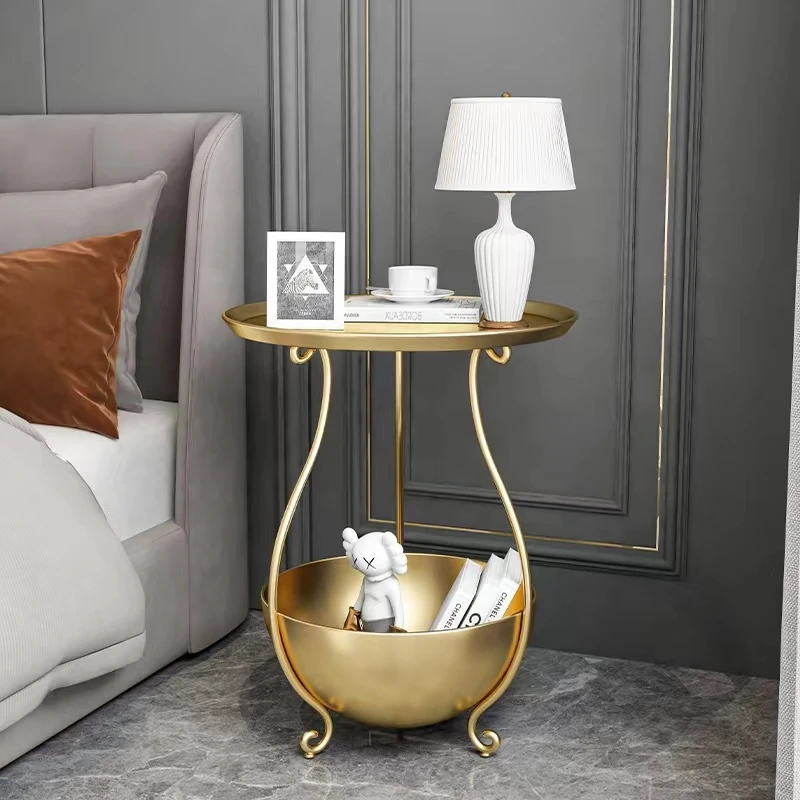 Light-luxury-bedside-table-simple-modern-bedroom-storage-rack-Mini ...