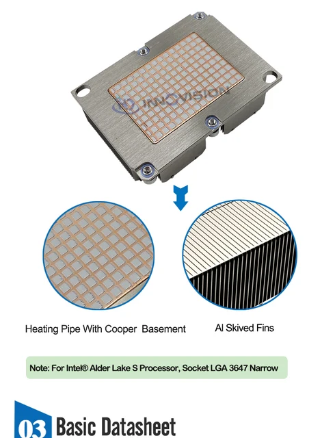 Lga3647 Cpu Cooler 3647 Narrow Heatsink For 1u Server Free Dynatron B23 ...