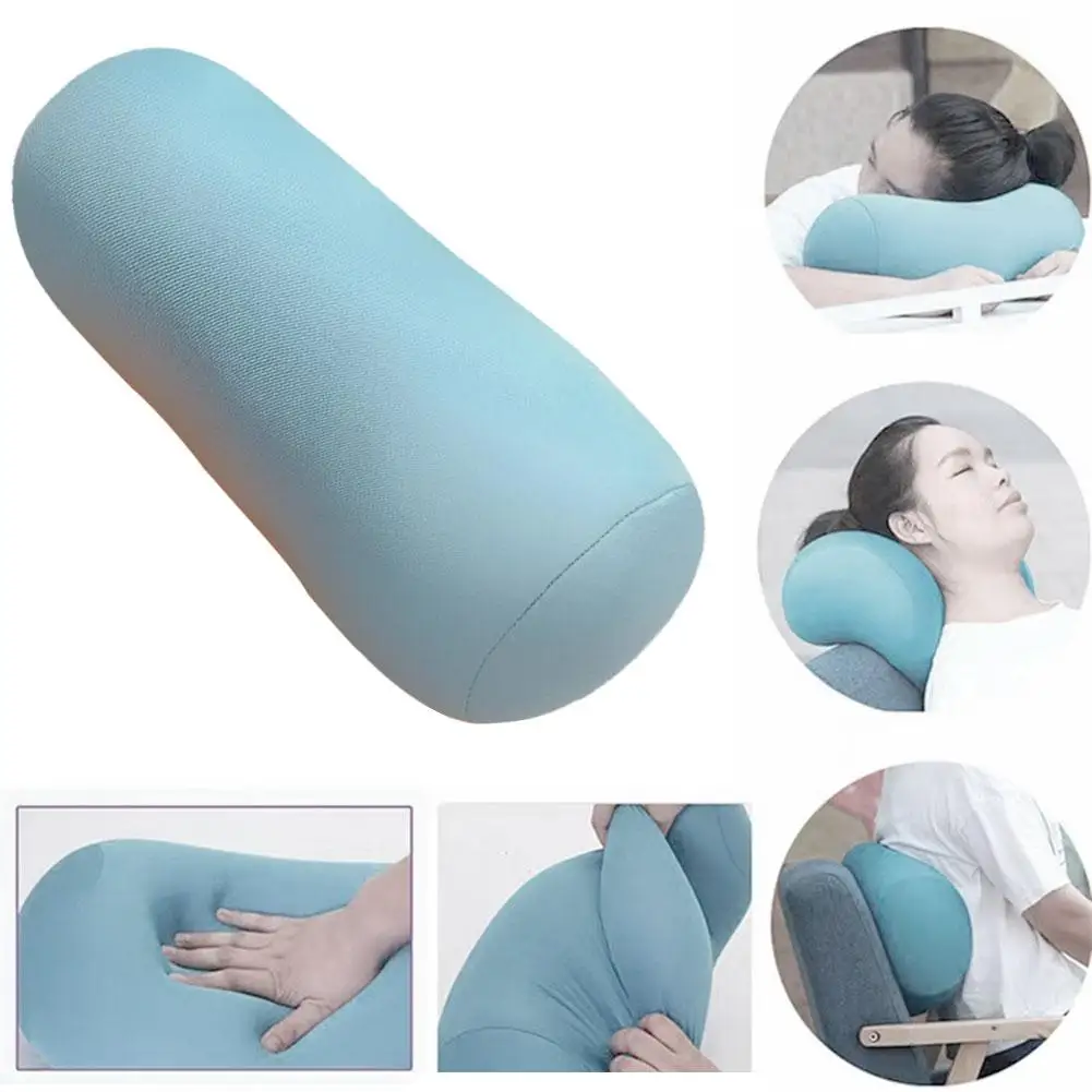 Round-Cylinder-Bolster-Pillow-Super-Soft-Head-Pillow-Pure-Color ...