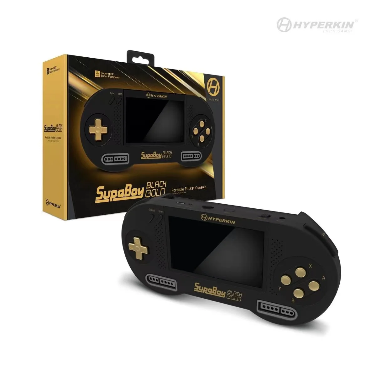 Hyperkin-SupaBoy-Portable-Gaming-Machine-Edi-o-limitada-Preto-Dourado ...
