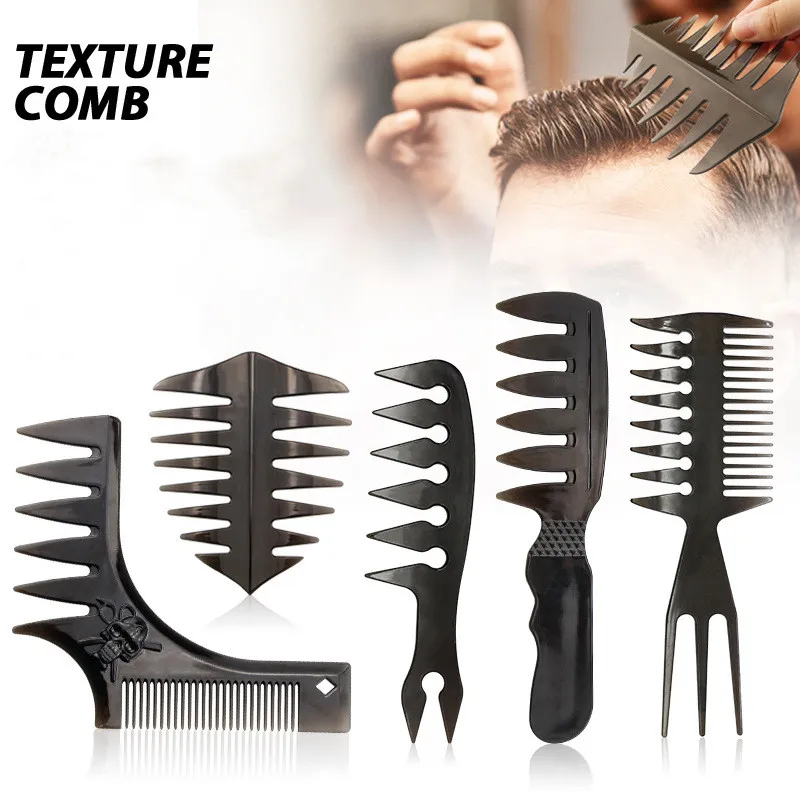 HEALLOR peine de cabeza de aceite Retro para hombres, plantilla de ...