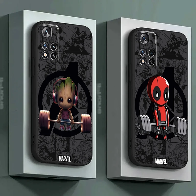 Marvel-Deadpool-Groot-para-Xiaomi-Redmi-Note-13-12-11-11S-11T-10-10S ...