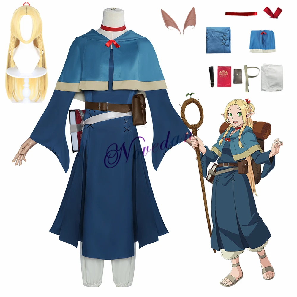 Anime-Delicious-in-Dungeon-Marcille-Donato-Cosplay-Costume-Wig-Dress ...