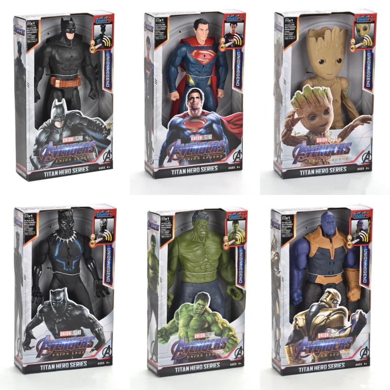 30cm Marvel Avengers Toy Thanos Hulk Spiderman Iron Man Captain America ...