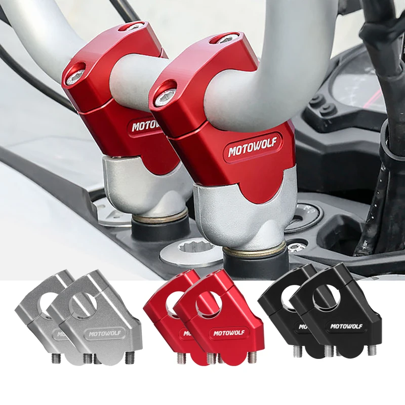 22mm-28mm-Motorcycle-Handlebar-Riser-Motocross-Heightening-Clamp-Mount ...