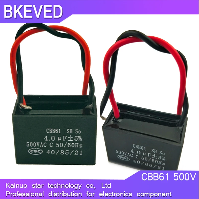 1 Pcs Cbb61 Starting Capacitor 500v 0.8uf 1uf 1.5uf 1.8uf 2uf 2.5uf 3uf ...