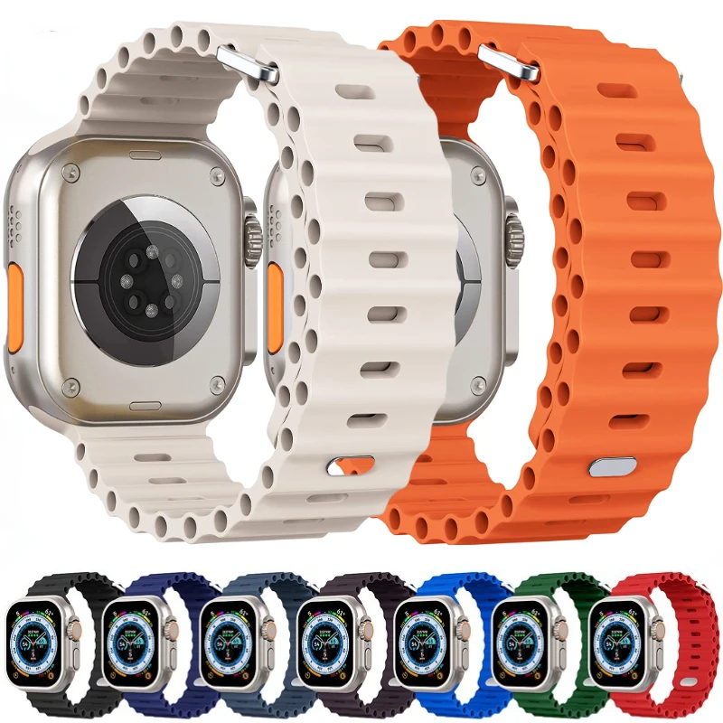 Ocean-Strap-For-Apple-Watch-Band-Ultra-49mm-8-7-45mm-41mm-Silicone ...