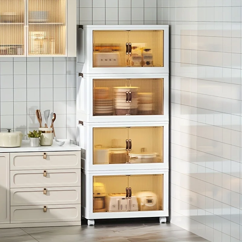 Household-non-installation-multi-layer-storage-folding-cabinet-can-be ...