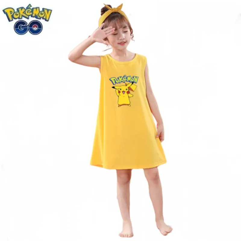Pikachu pijamas vestido família combinando pijamas verão dos desenhos ...