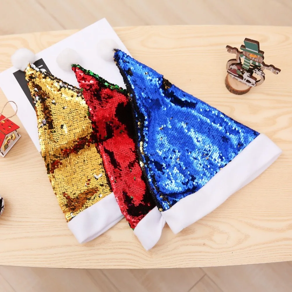 1Pc-sequined-Santa-hat-Happy-New-Year-Comfortable-Xmas-Color-changing ...