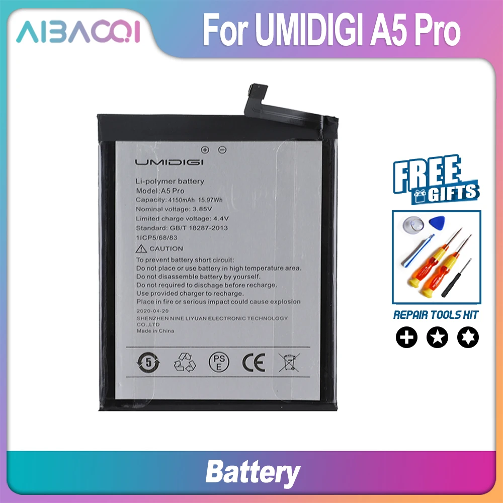 Aibaoqi 100% original para umi umidigi a5 pro bateria 4150mah bateria ...