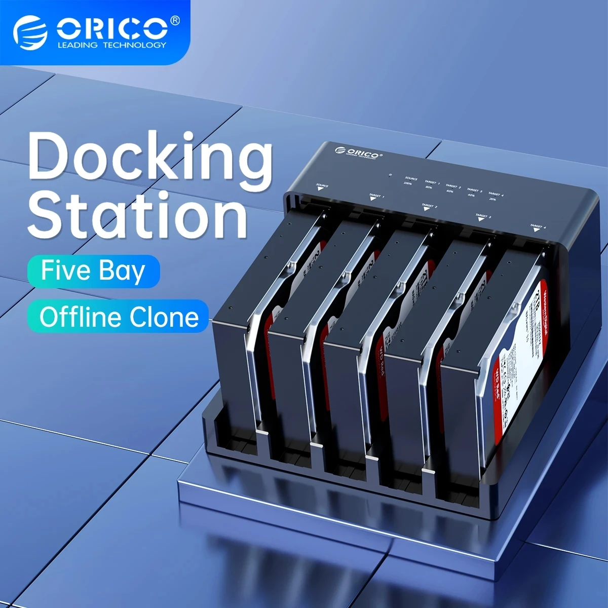 Orico 2/5 Bay Hdd Docking Station With Offline Clone Sata To Usb 3.0 ...