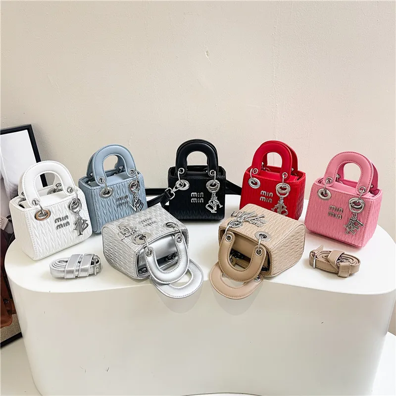 Ladies' lipstick square bag, mini niche high-end pleated embroidery ...