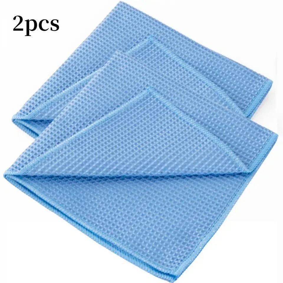 2PC-Car-Wash-Towel-Glass-Cleaning-Water-Drying-Microfiber-Window-Clean ...