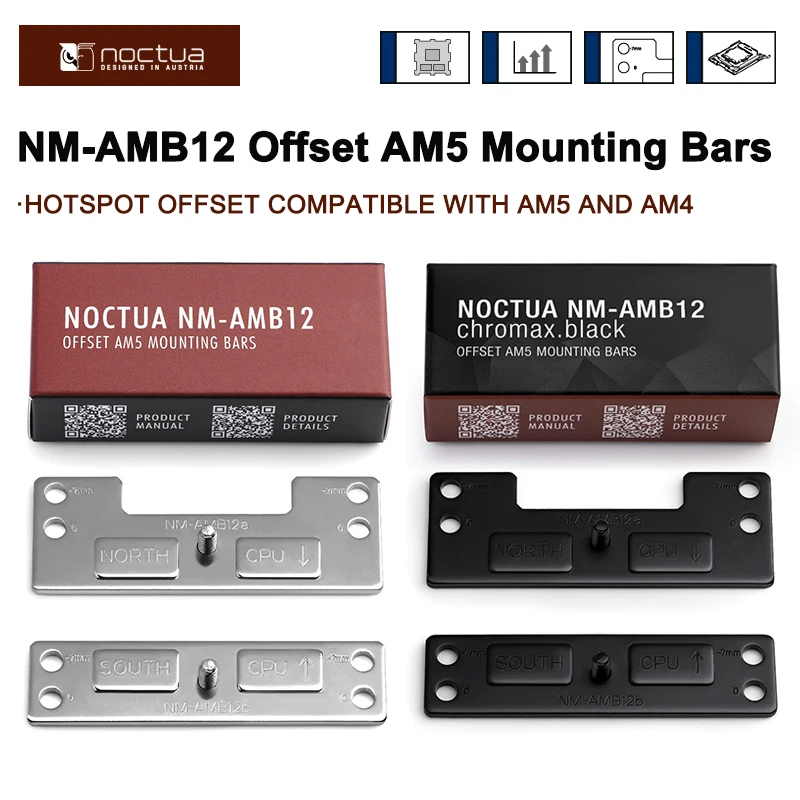 Noctua-NM-AMB12-13-14-15-Offset-AM5-Mounting-Bars-AMD-AM4-NM-AMB15 ...