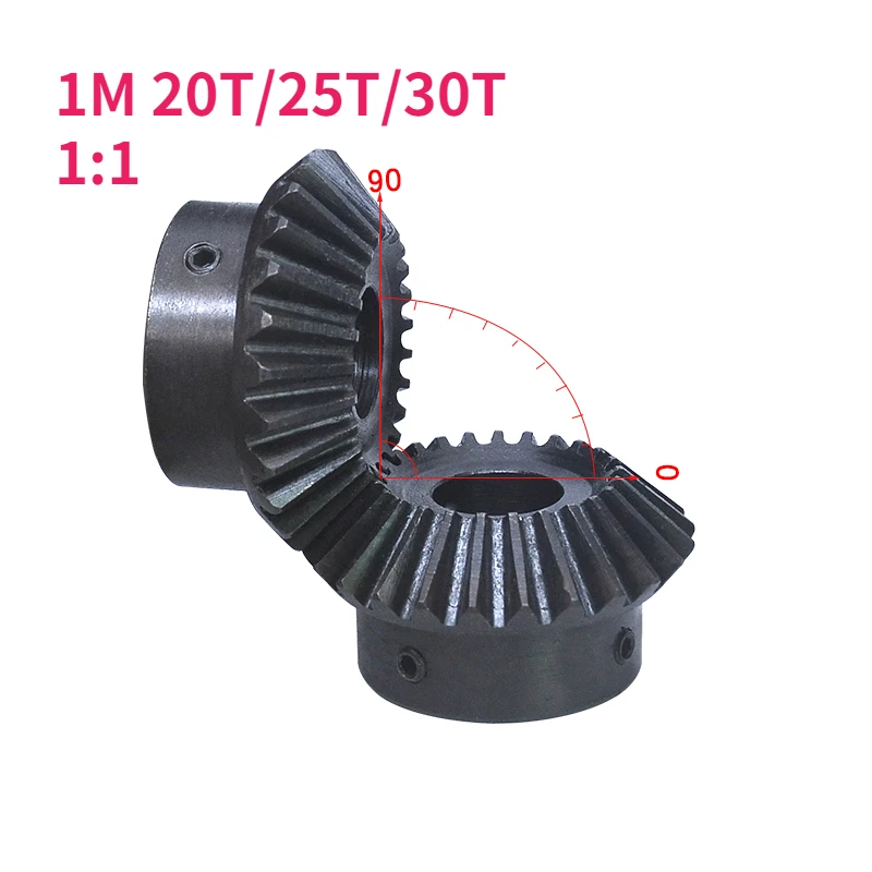1pcs 1:1 Bevel Gear 1M 20T/25T/30T 90 Degree Motor Tapered Bevel Gears ...