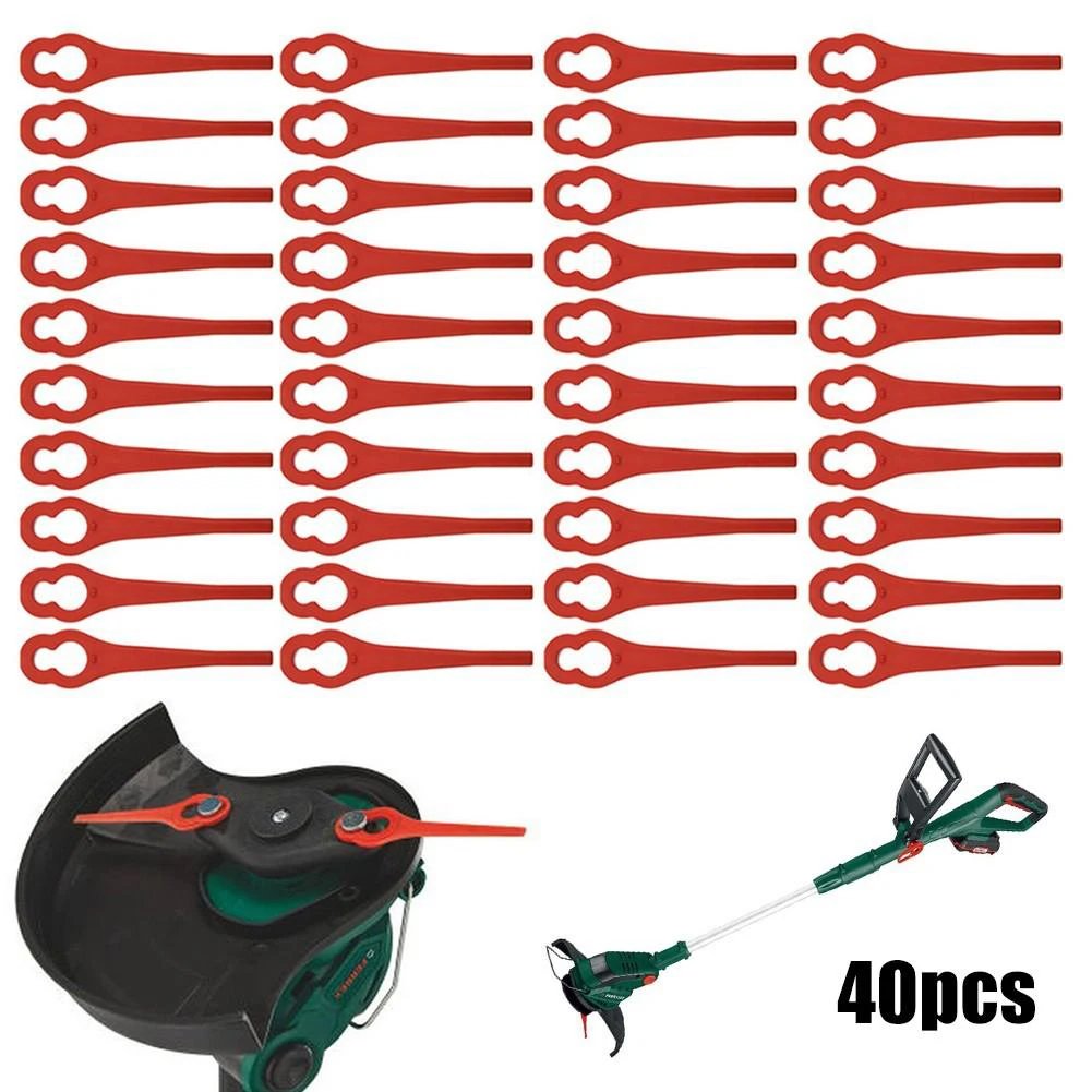 40Pcs-Grass-Trimmer-Plastic-Blade-Brush-Cutters-For-Parkside-PRTA-20 ...