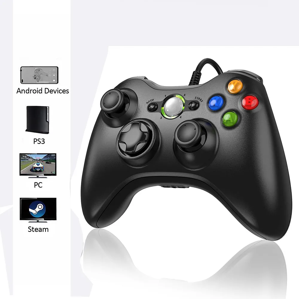 Wired-Gaming-Controller-Joystick-Gamepad-with-Dual-Vibration-Compatible ...