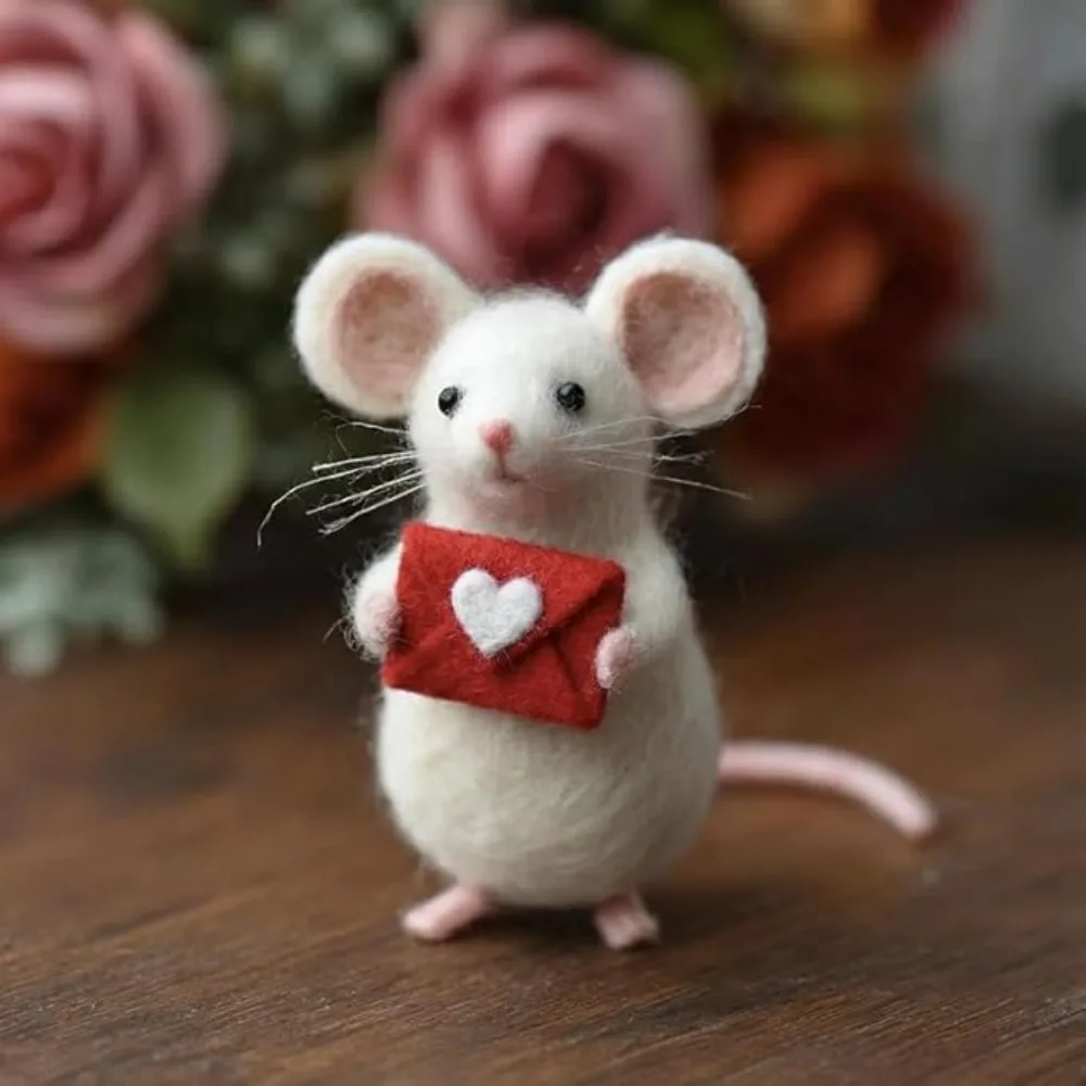 Craft Needle Felting Supply Needle Felted Mouse Cute Mouse Handmade ...