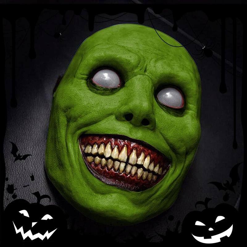 Halloween-Happy-Exorcist-Mask-Smile-White-Eyed-Demon-Headgear-Terror ...