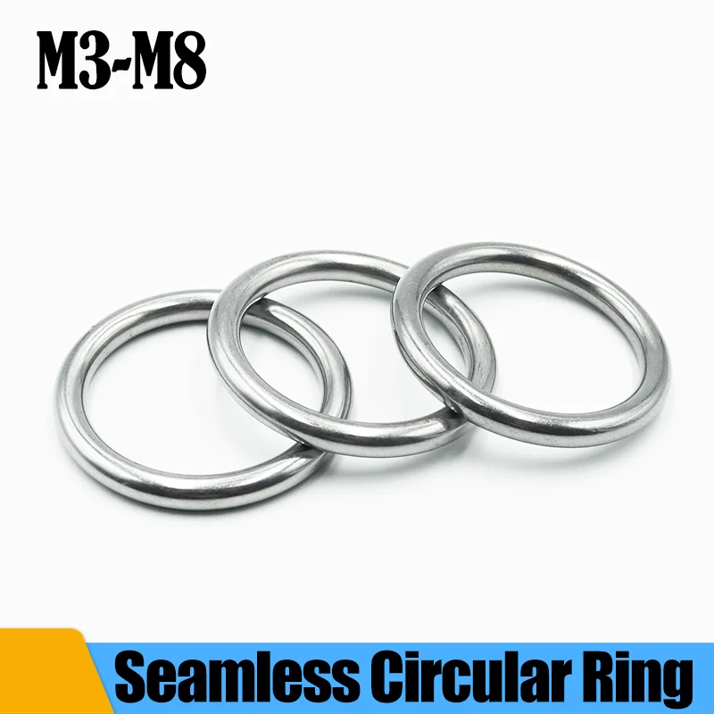 304-Stainless-Steel-O-Ring-Heavy-Duty-Welded-Round-Rings-Smooth-Solid ...