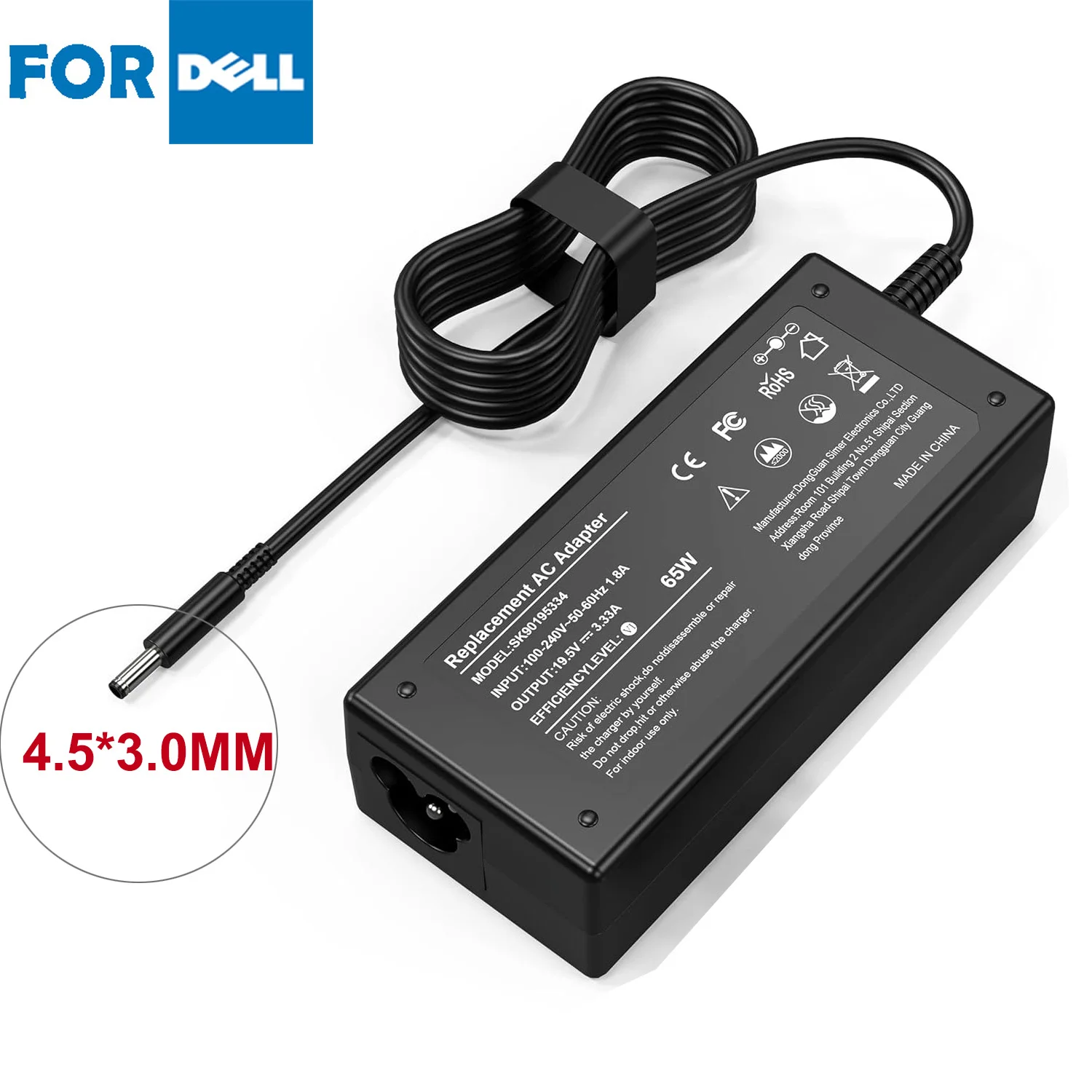New-65W-Adapter-Charger-LA65NS2-01-0G6J41-MGJN9-for-Dell-Latitude-3410 ...