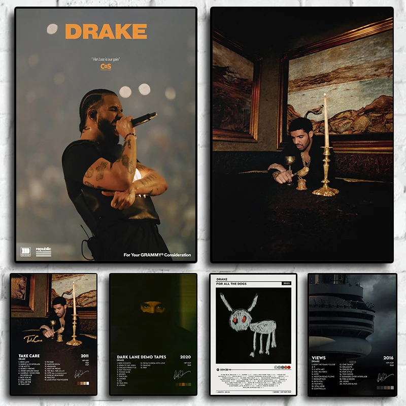 Hip-Hop-Rapper-Drake-Classic-2023-New-Music-Album-Singer-Poster-and ...