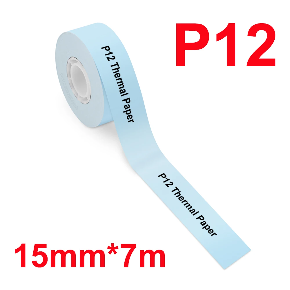 15mm-7m-P12-Label-Paper-Tape-Use-for-Portable-P12-Label-Printer ...