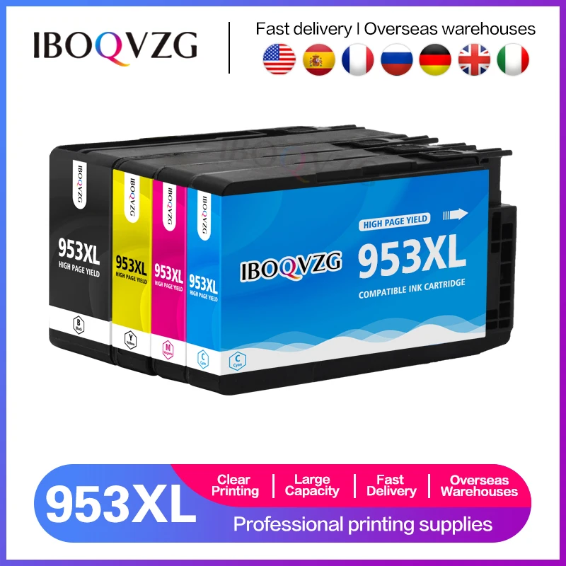 4-Color-Full-953XL-Ink-Cartridge-Compatible-953-for-HP-953-XL-Black ...