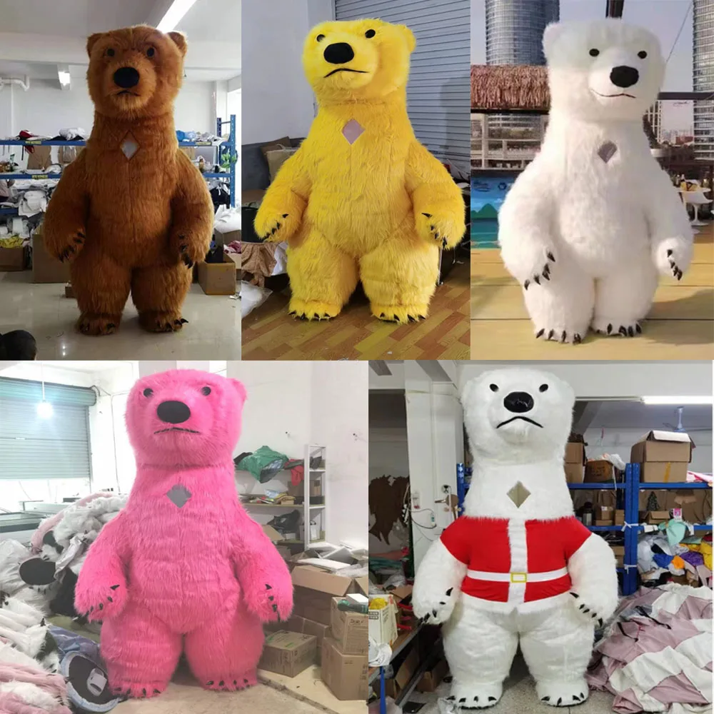 Adult-Inflatable-Panda-Polar-Bear-Monkey-Mascot-Costume-Cosplay-Giant ...