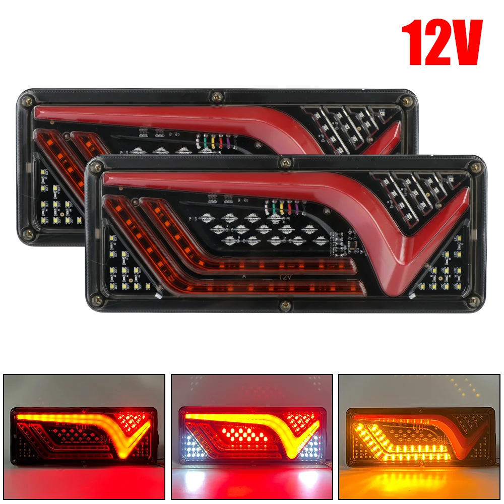 Din-mico-LED-Reverse-Lamp-Turn-Signal-luzes-de-freio-traseiras-caminh-o ...