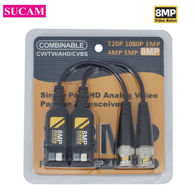 10 Pár 8Mp 4K Cctv Camera Video Balun Csatlakozó Bnc Utp Transceiver ...