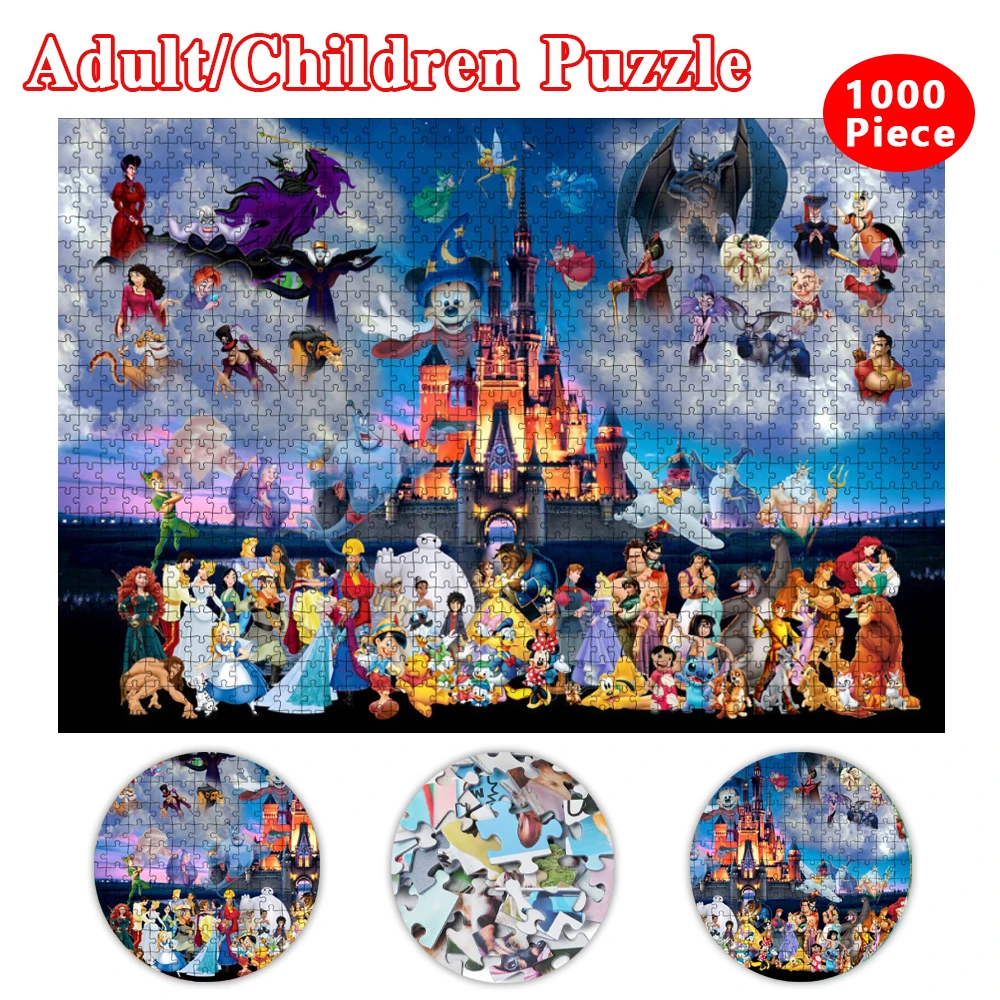 Disney Princess Puzzle 1000 Pieces | Puzzle 1000 Pieces Adults Disney ...