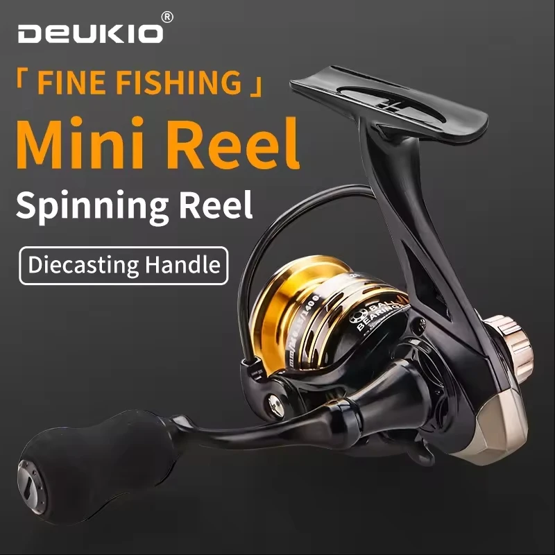 DEUKIO 800 1000 Series Mini Reel Smooth Bearing 4.8:1 Fishing Reel Drag ...