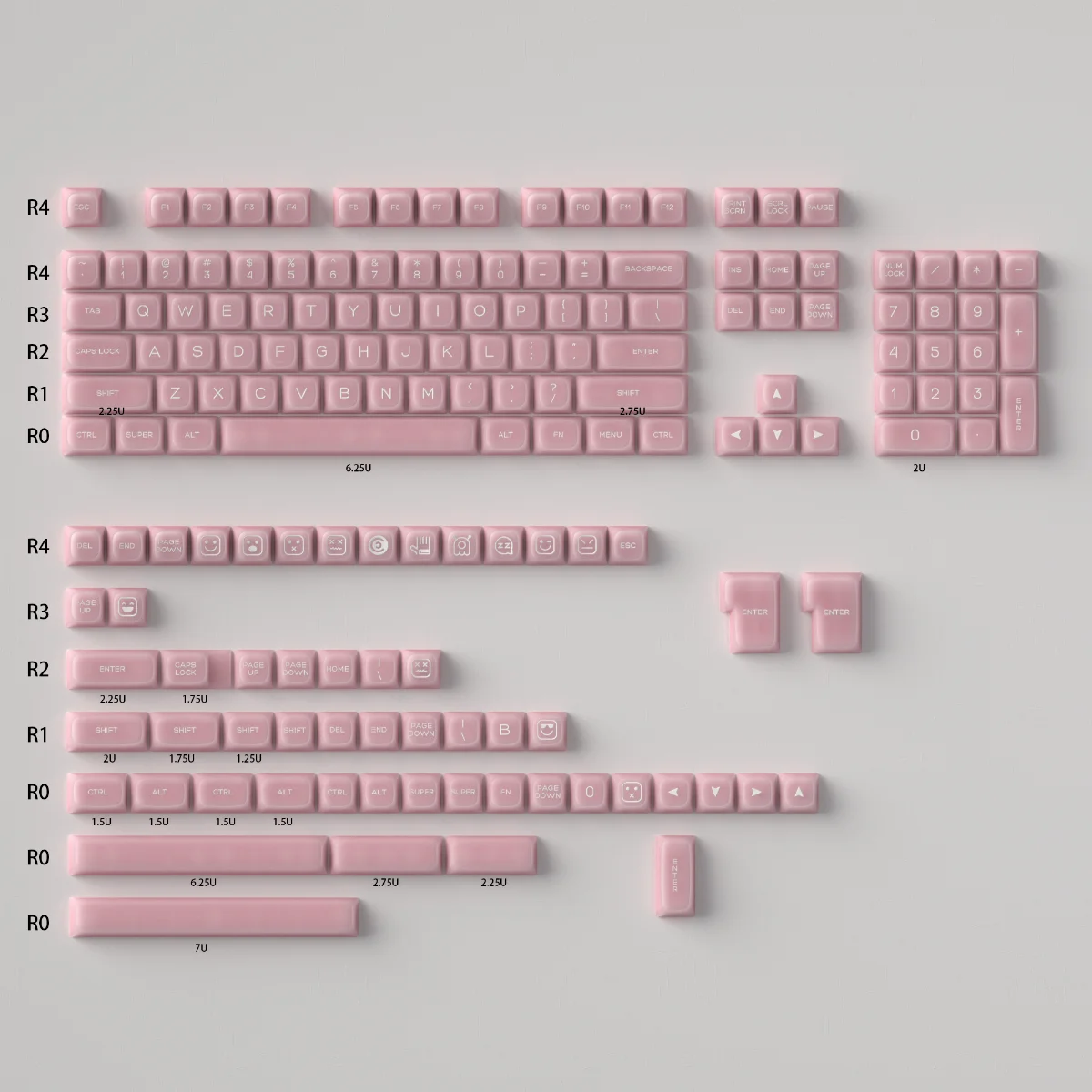 Pink-Marble-Keycaps-for-Mechanical-Keyboard-160-Keys-PBT-Double-Shot-SA ...