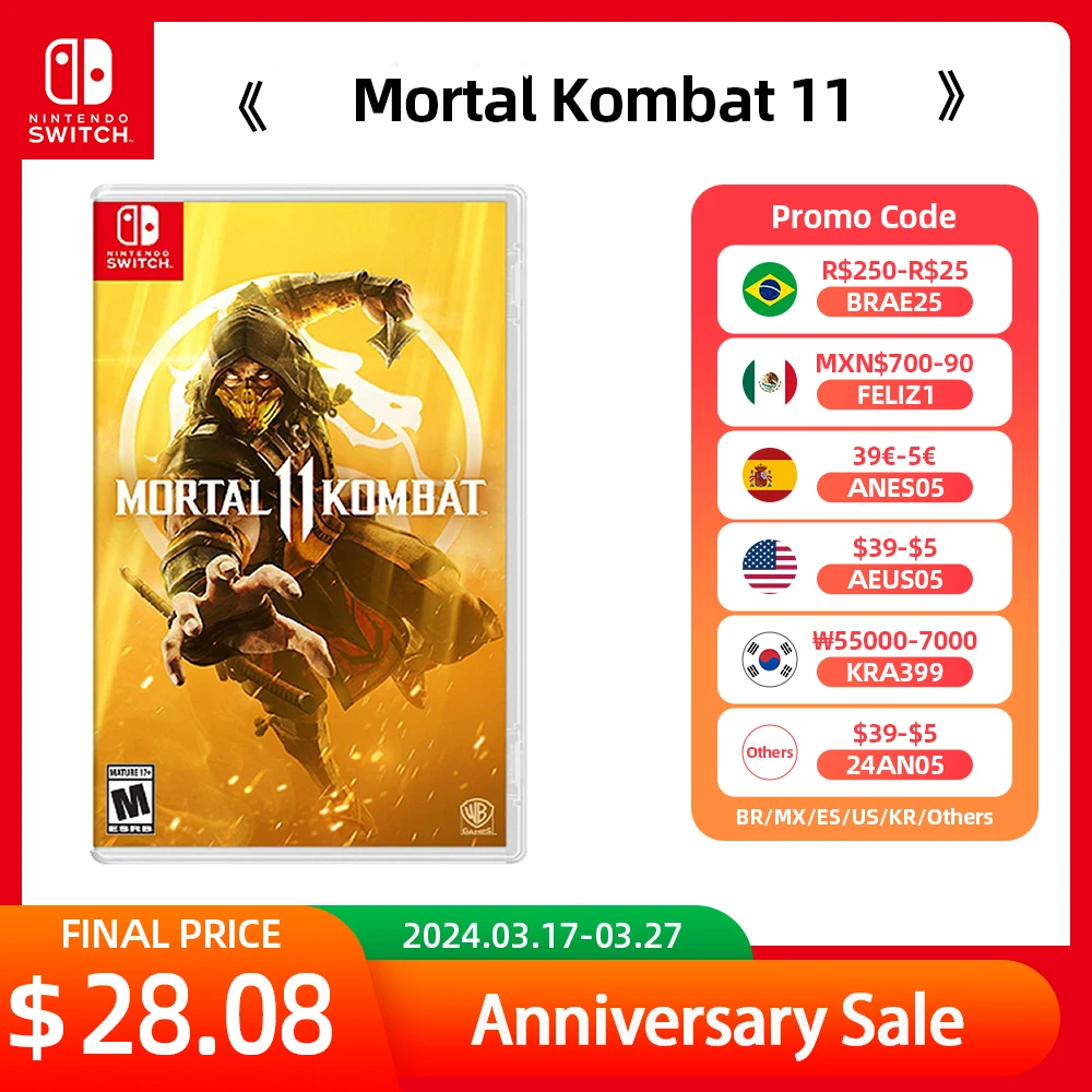 Nintendo-Switch-Game-Deals-Mortal-Kombat-11-Standard-Edition-Games-Physical-Cartridge-Support-TV ...