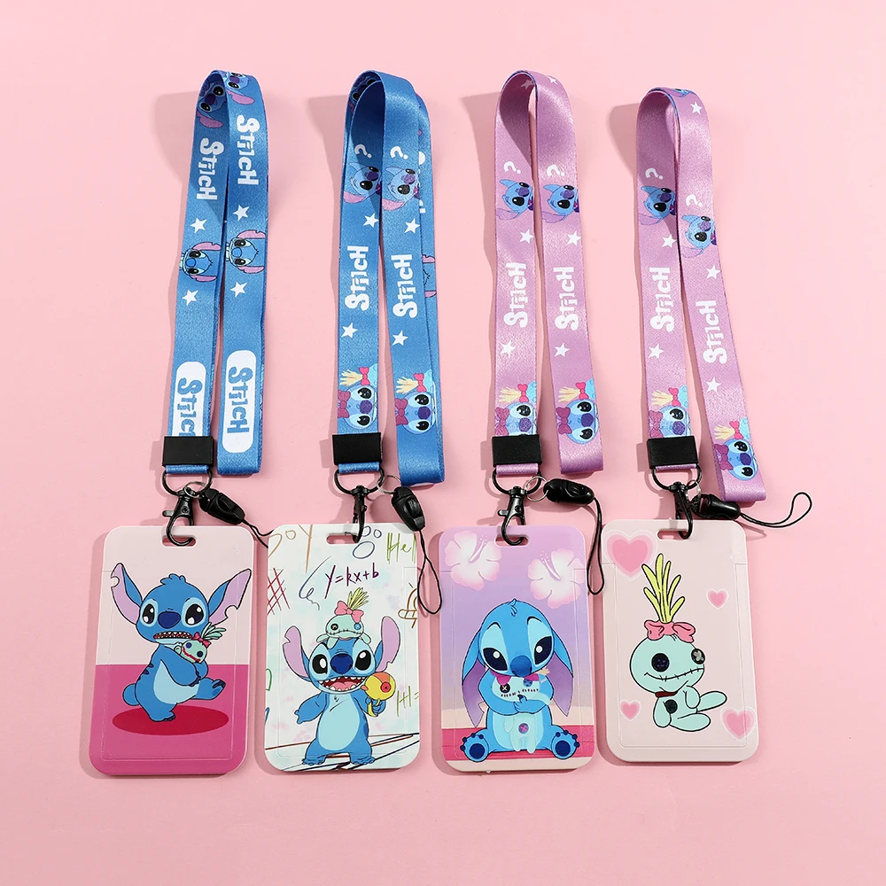 Disney-Anime-Credential-Badge-Holder-Kawaii-Stitch-Card-Holders-Student ...