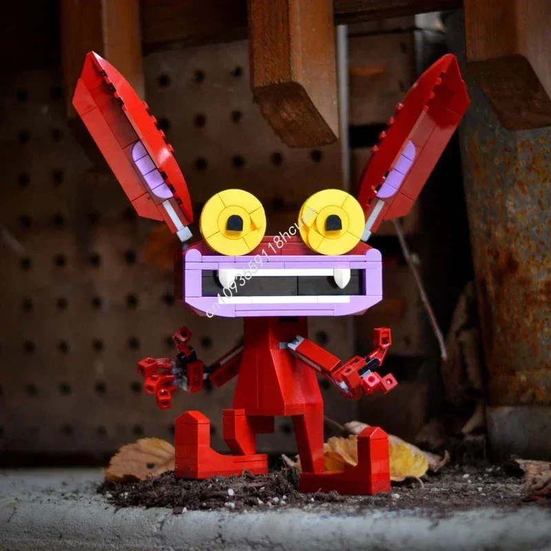 188pcs MOC Little Red Monster Cute Cartoon Building Block Model Toys ...
