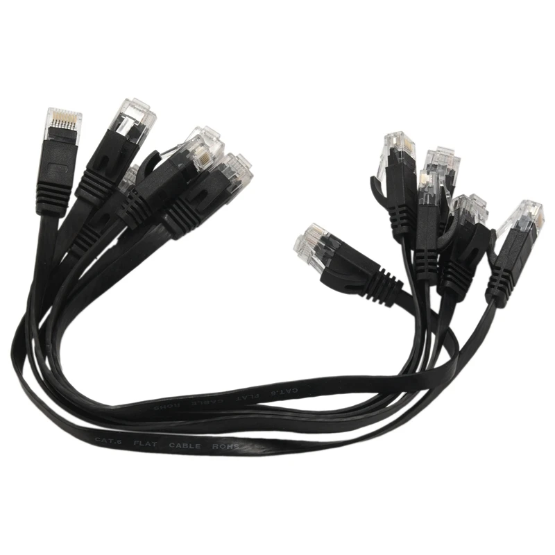 Retail-36-Pcs-1-Ft-Flat-Internet-Network-Cable-Solid-Cat6-High-Speed ...