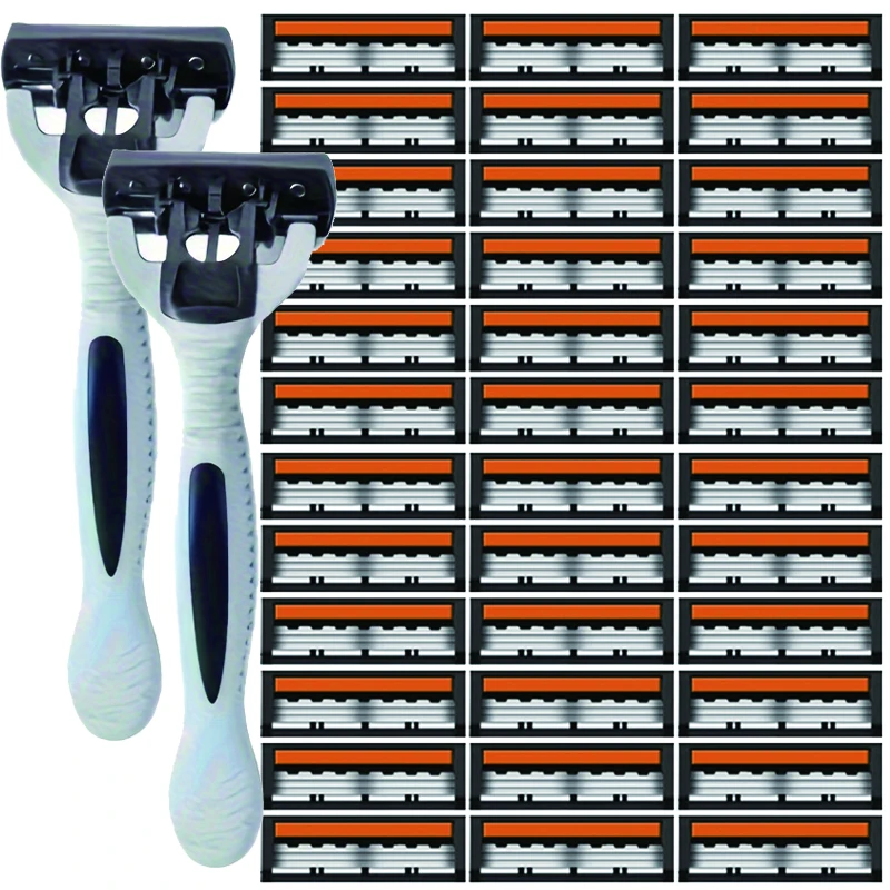 3-Layer Razor Head Manual Shaver, Blade Razor Safety Shaving Beard ...