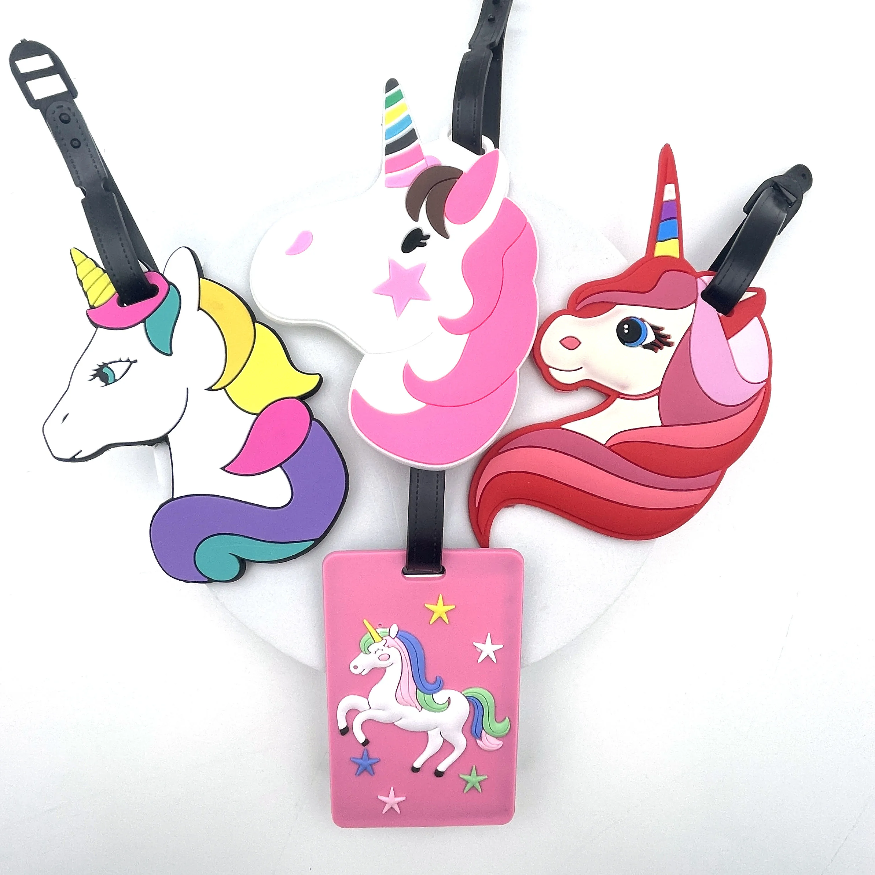 1PCS-Cute-Unicorn-Boarding-Hanger-Luggage-Tag-Station-Airport-Check-in ...