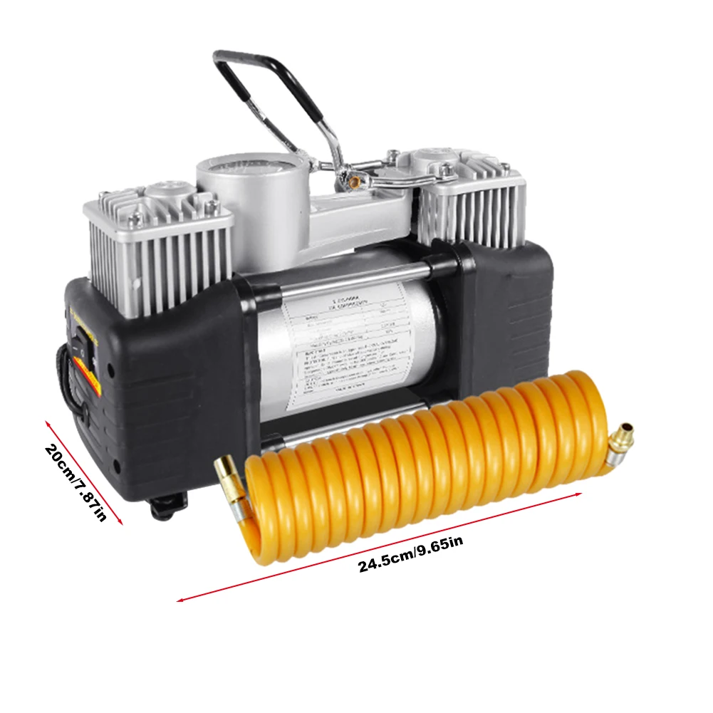 Tire Inflator Double Cylinder Compressor 12 Volt Car Air Compressor 150 ...