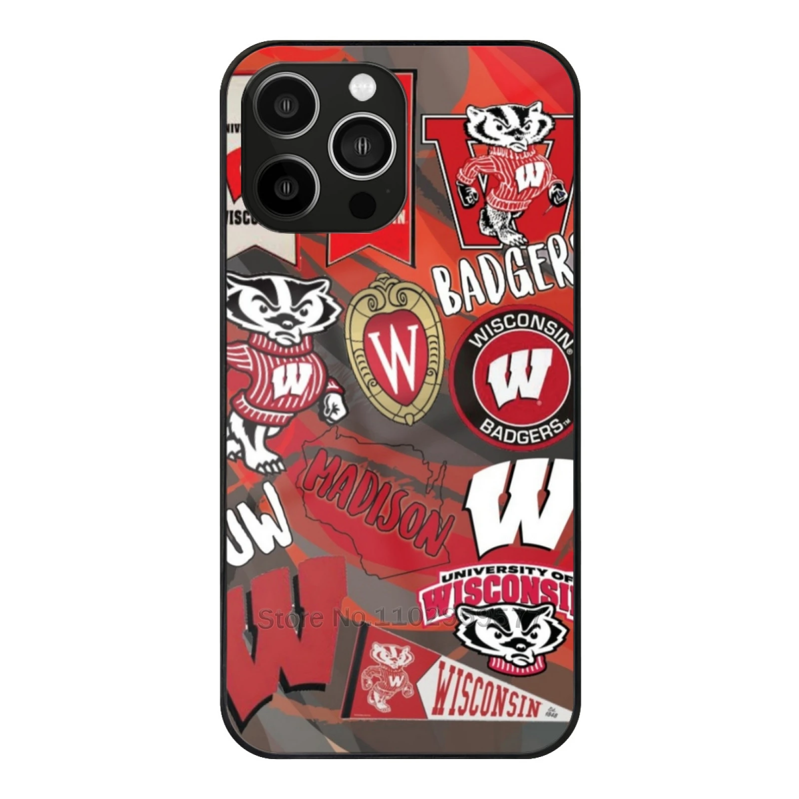 University-Wisconsin-Madison-Badgers-Phone-Case-Tempered-Glass-Soft ...