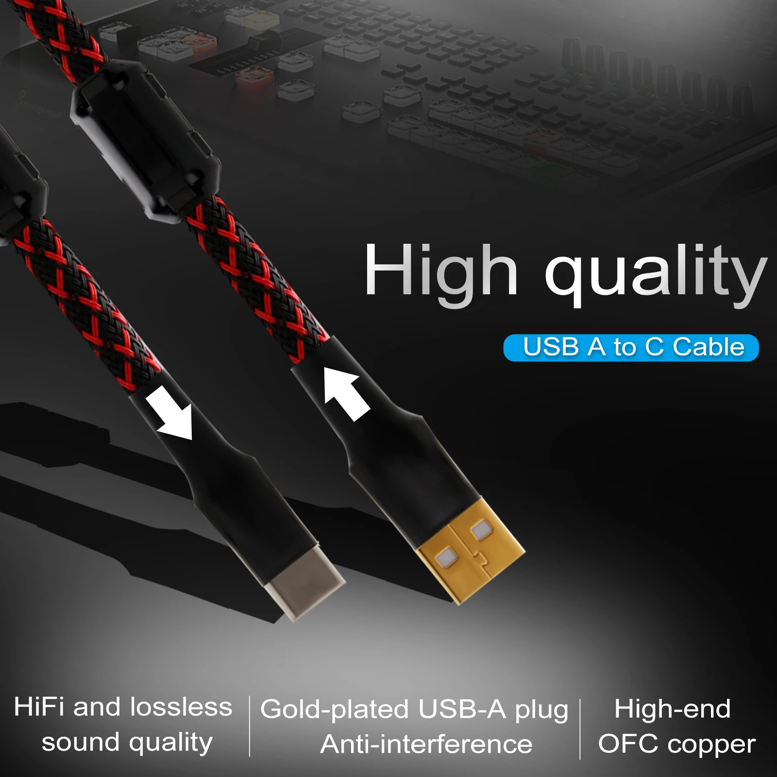 New-USB-A-to-Type-C-USB-cable-with-Dual-magnetic-rings-Gold-plated-plug ...