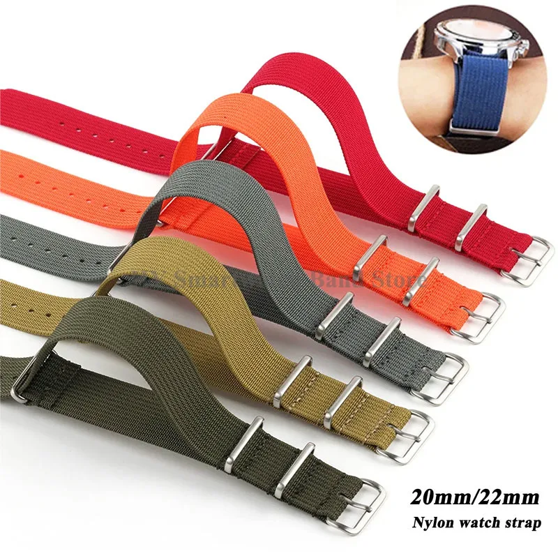 20mm-22mm-Military-Nylon-Watch-Band-for-Seiko-Canvas-Wrist-Band-for ...