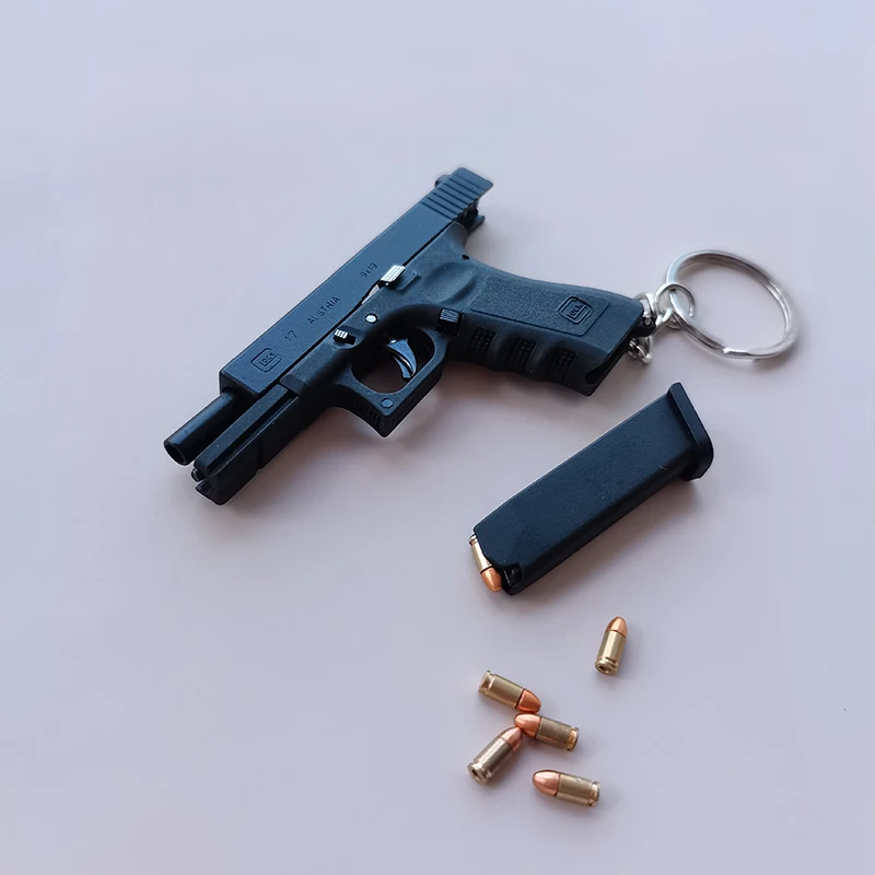 Fidget Toy Glock 17 Keychain Mini Metal Desert Eagle Glock G17 Keychain ...