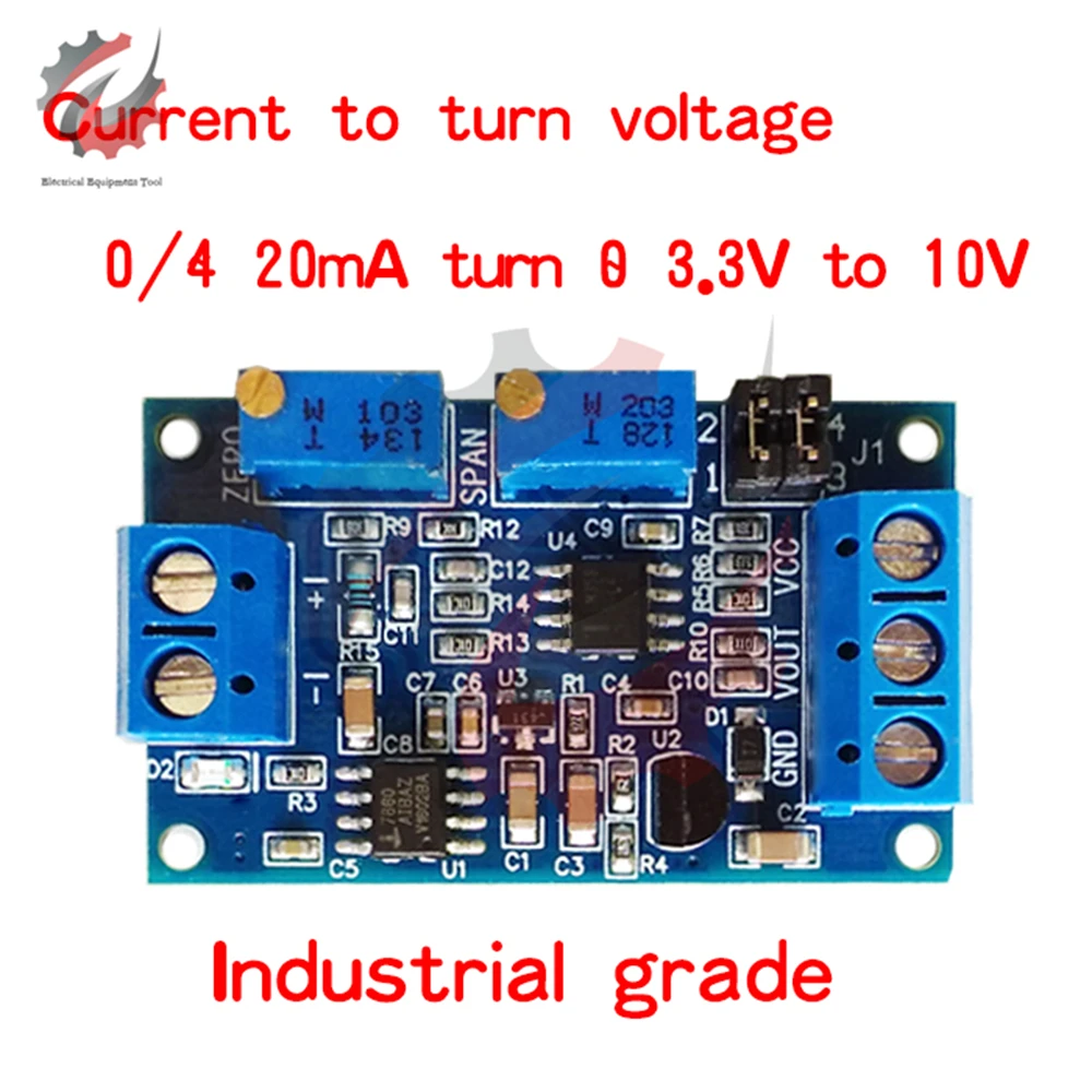 Current To Voltage Module 0 -20mA/4 -20mA to 0- 3.3V/0 -5V/0 -10V ...