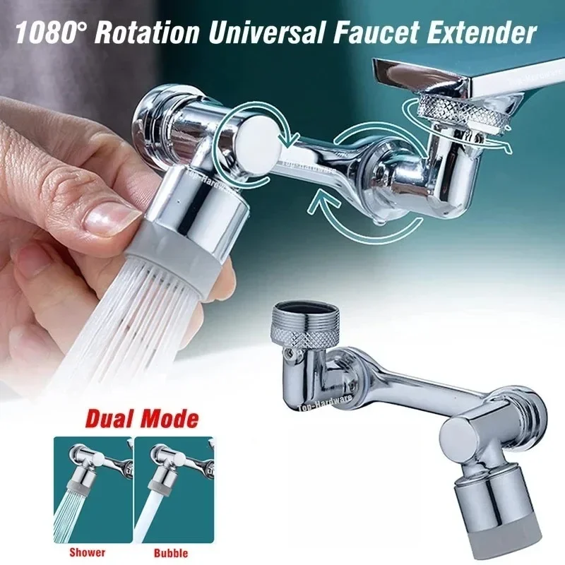 Universal-1080-Rotating-Robotic-Arm-Rotating-Extension-Faucet-Aerator ...
