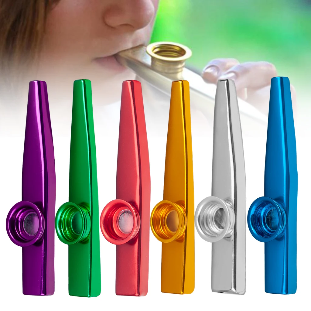 Kazoos-instrumento-Musical-de-Metal-flautas-diafragma-boca-Kazoo-buen ...